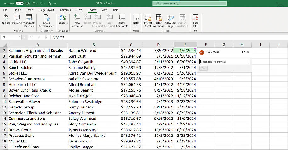 Add Edit And Delete Comments And Notes In Excel Layer Blog